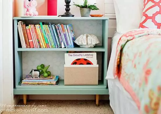 Reincarnate Bookshelf bħala Nightstand bil-Ħażna