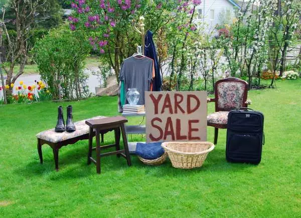 declutter home appraisal yard sale