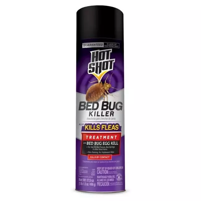 Labākā izsmidzināšanas iespēja no gultas blakšu izsmidzināšanas: Hot Shot Bed Bug Killer