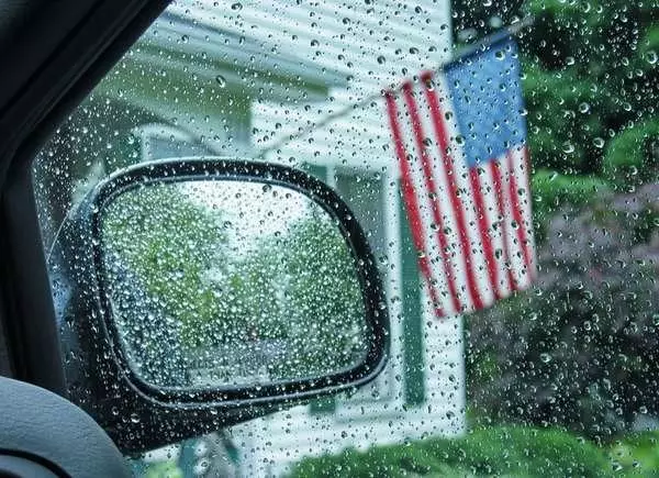 Flag etikette regn