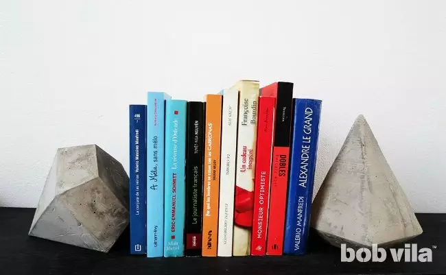 Como fazer moldes de concreto - Suportes para livros DIY