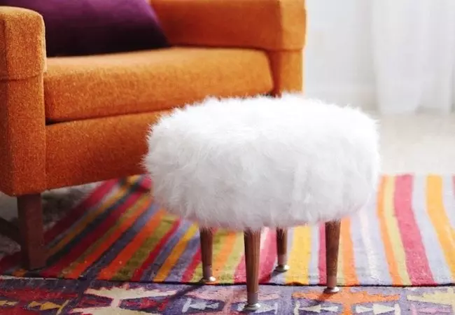 DIY Ottoman - Fur