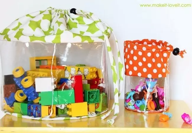 Toy Storage Ideas - Clear Bags Storage