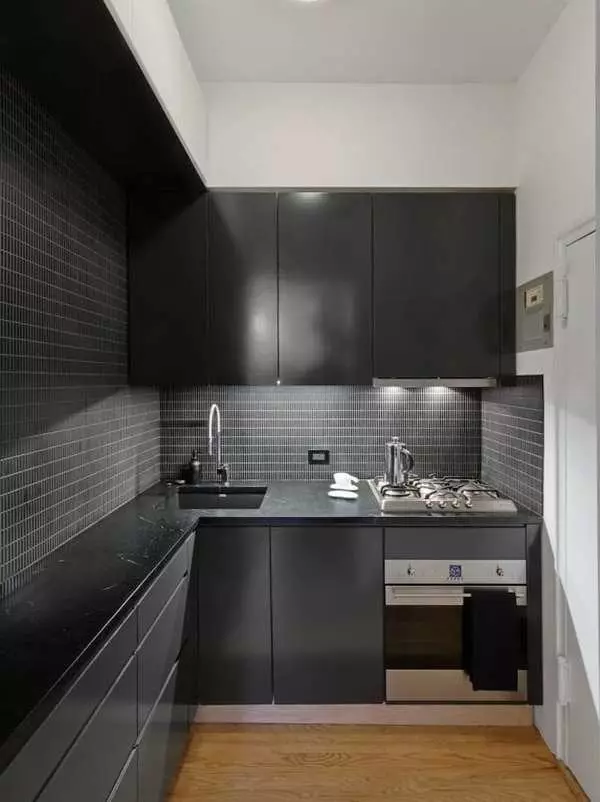 Upper West Side Apartment Gray Kitchen
