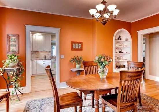 Orange Dining Room