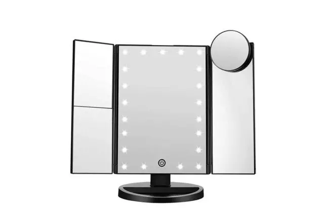 Η καλύτερη επιλογή καθρέφτη νεσεσέρ: FASCINATE Trifold Led Lighted Makeup Mirror