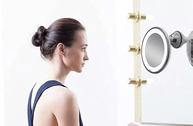 အကောင်းဆုံး Vanity Mirror ရွေးချယ်မှု- Power Locking Suction Cup ပါသော JiBen မိတ်ကပ်မှန်