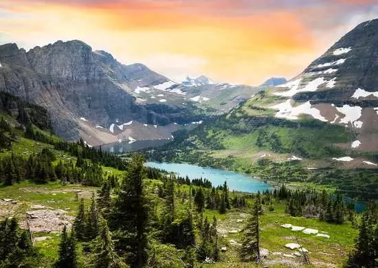 Mange gletsjere i Glacier National Park i Montana