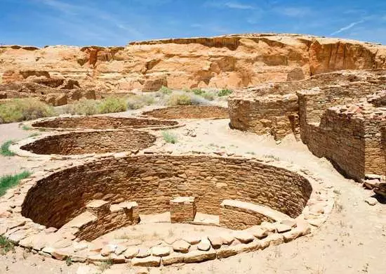 Gallo Campground i Chaco Culture National Historical Park i New Mexico