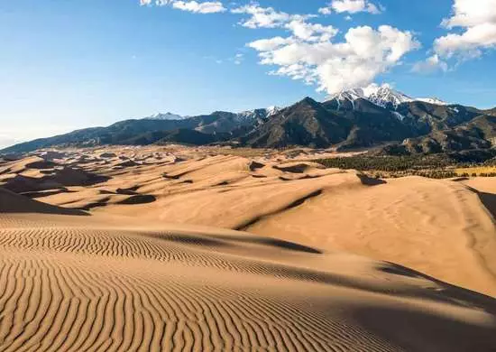 Piñon Flats Campground ved Great Sand Dunes National Park og Preserve i Colorado