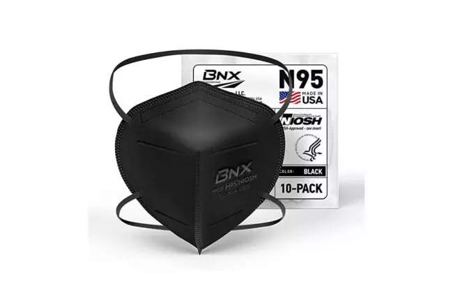 Najlepšia možnosť predaja na Deň prezidentov: BNX N95 čierna ochranná maska na tvár NIOSH