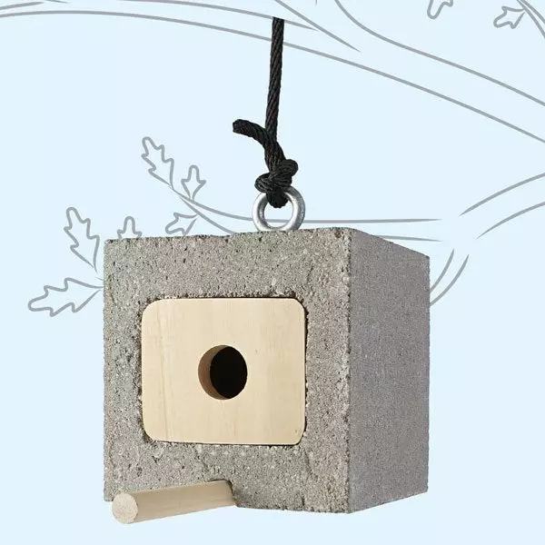 DIY con bloques de cemento - Birdhouse