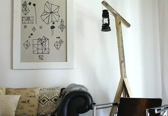 DIY հատակի լամպ - լապտեր