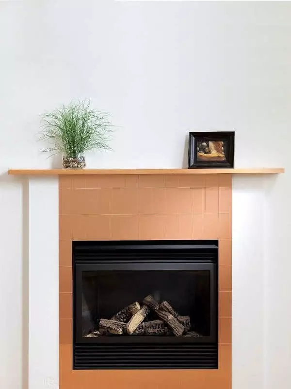 Copper Tiled Fireplaces