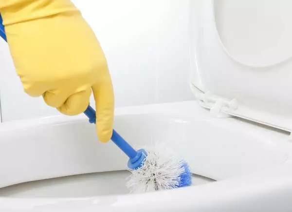 Vesinikperoksiidi kasutamine hõlmab tualettide puhastamist