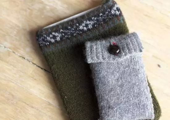 स्वेटर के साथ DIY iPhone या iPad केस