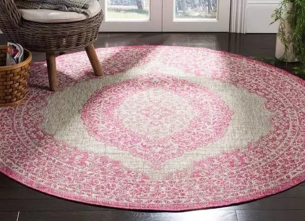 alfombra redonda de interior para exterior