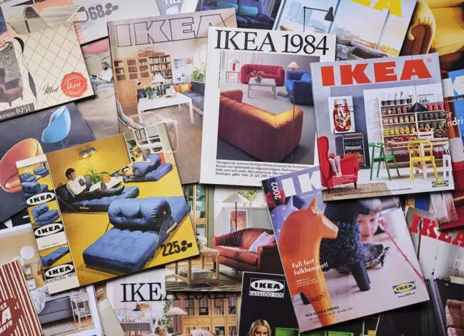collage van IKEA-katalogusse