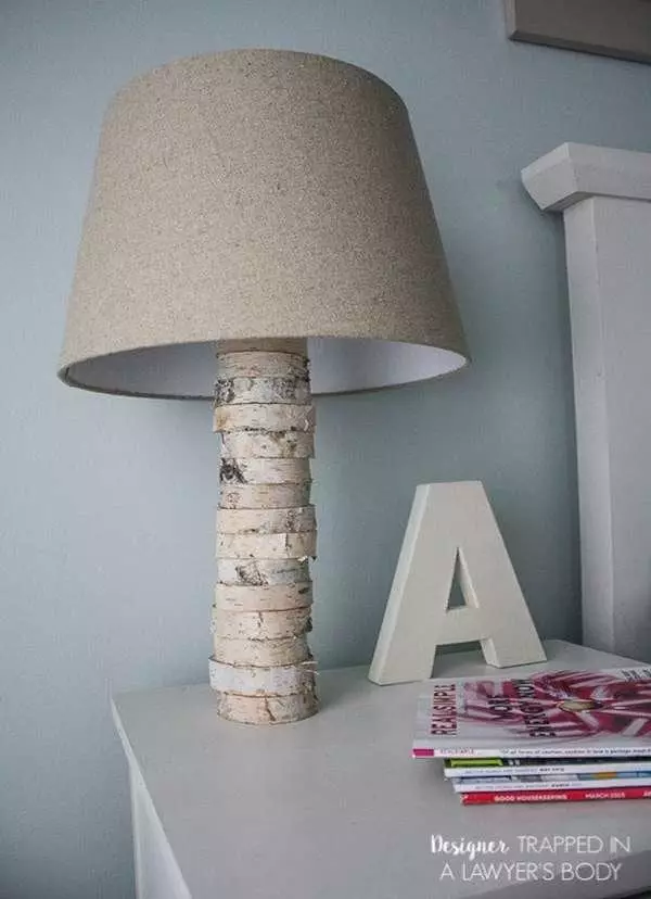 Lampa z drewna DIY