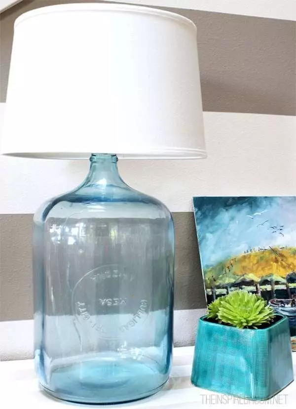 Lampa na fľaše DIY