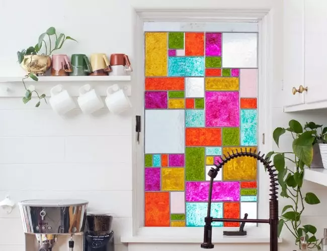 DIY farvet glas - vindue