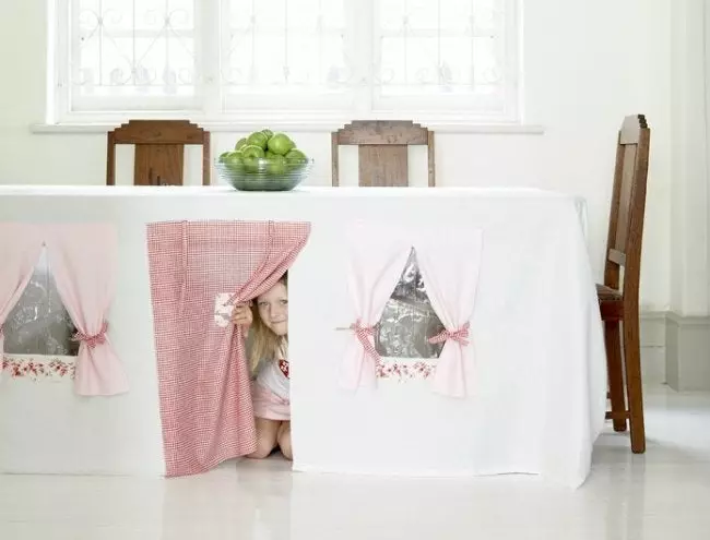 DIY Fort - Tablecloth