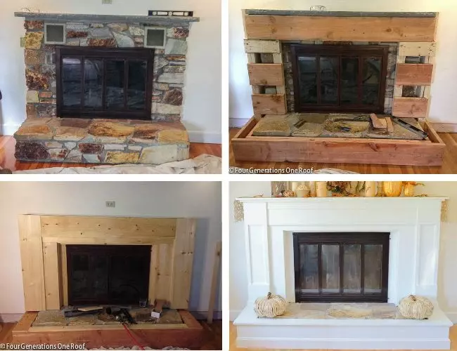 Fireplace Makeover - ຂັ້ນຕອນ