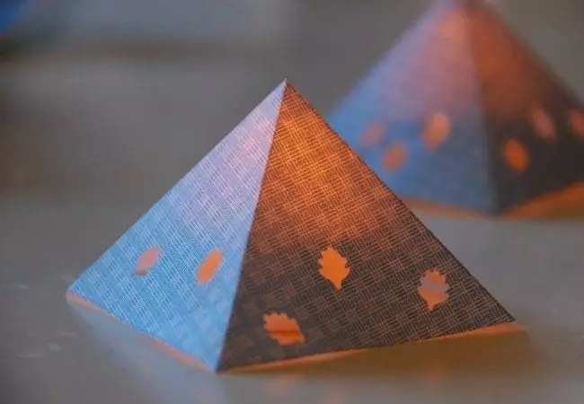 DIY papirna lampa - piramida