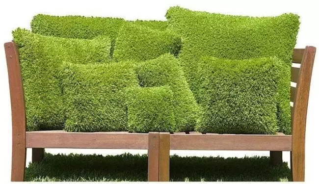 Umelý trávnik DIY - Vankúše