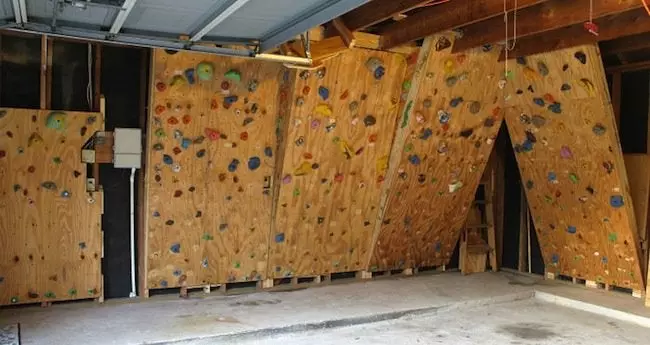 DIY sporta zāle - kāpšanas siena