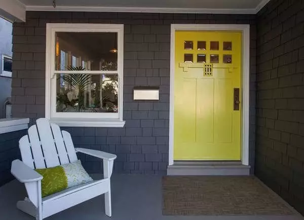 Ideeën voor de voordeur Gele voordeur