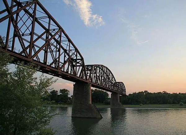 Bismarck-Mandan Rail Bridge, Bismarck och Mandan, North Dakota