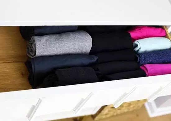 Roll Clothes for More Dresser Space