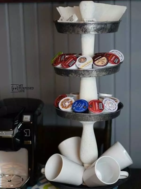DIY Coffee Bar Tiered Stand