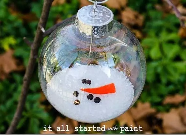 ເຄື່ອງປະດັບ snowman melted