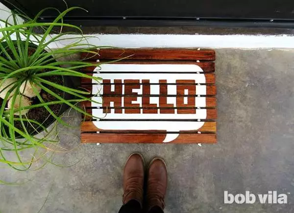 DIY Wood Door Mat