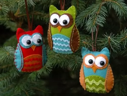 Ornáidí Owl Feilte DIY