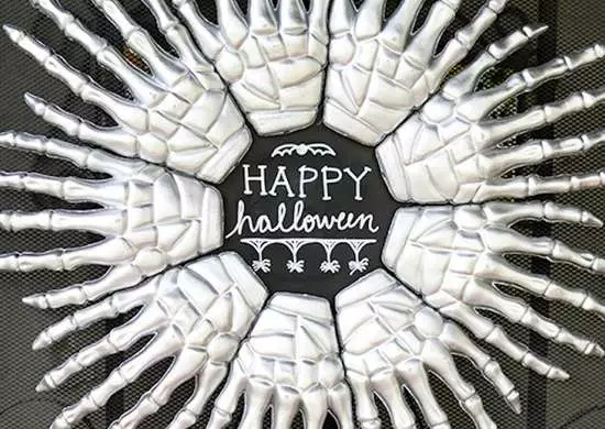 Skeleton Hands Wreath