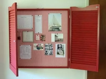 Repurpose Shutters - Bulletin Board