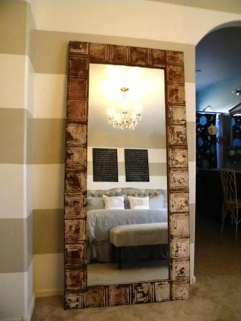 Tin Ceiling Tile DIY - Mirror Frame