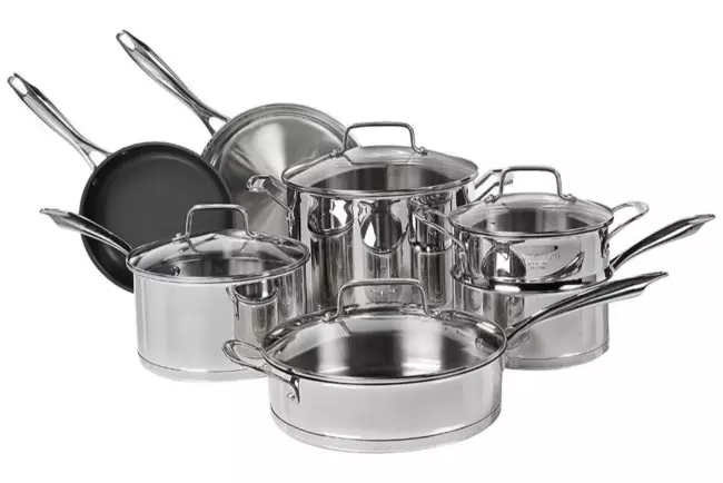 Огляд пропозицій 11:15: Набір посуду з нержавіючої сталі Cuisinart Professional Series з 11 предметів