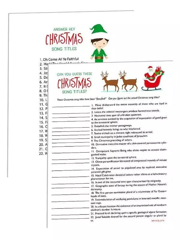 Printable Christmas Games