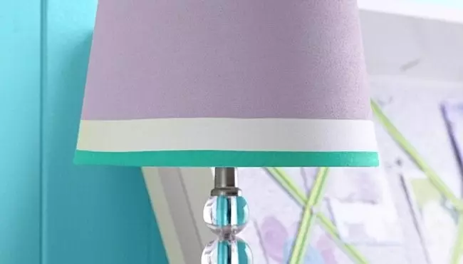 DIY lampenkappen - geverfde strepen