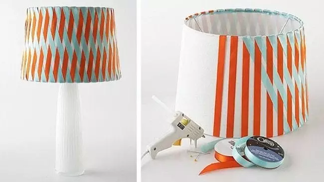 DIY lampeskjermer - No Sew Ribbon Wrapped