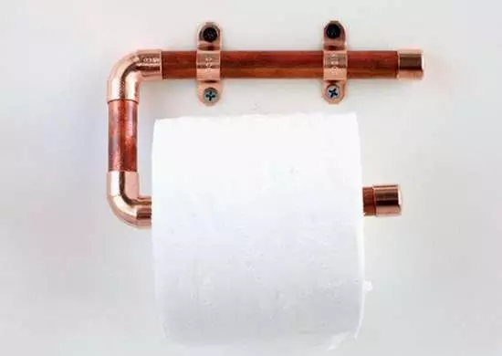 Copper Pipe Toilet Paper Holder