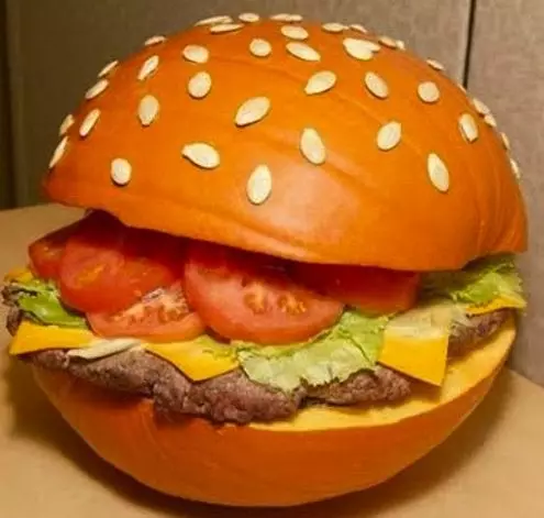 Tekvicový cheeseburger