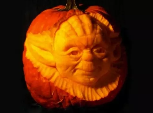 Tekvicový portrét Yoda