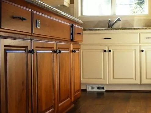 armarios de cociña pintados e tinguidos