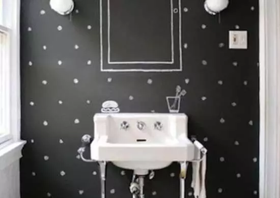 Banheiro de quadro-negro