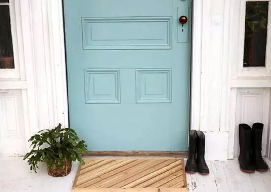 DIY drevená rohožka na dvere